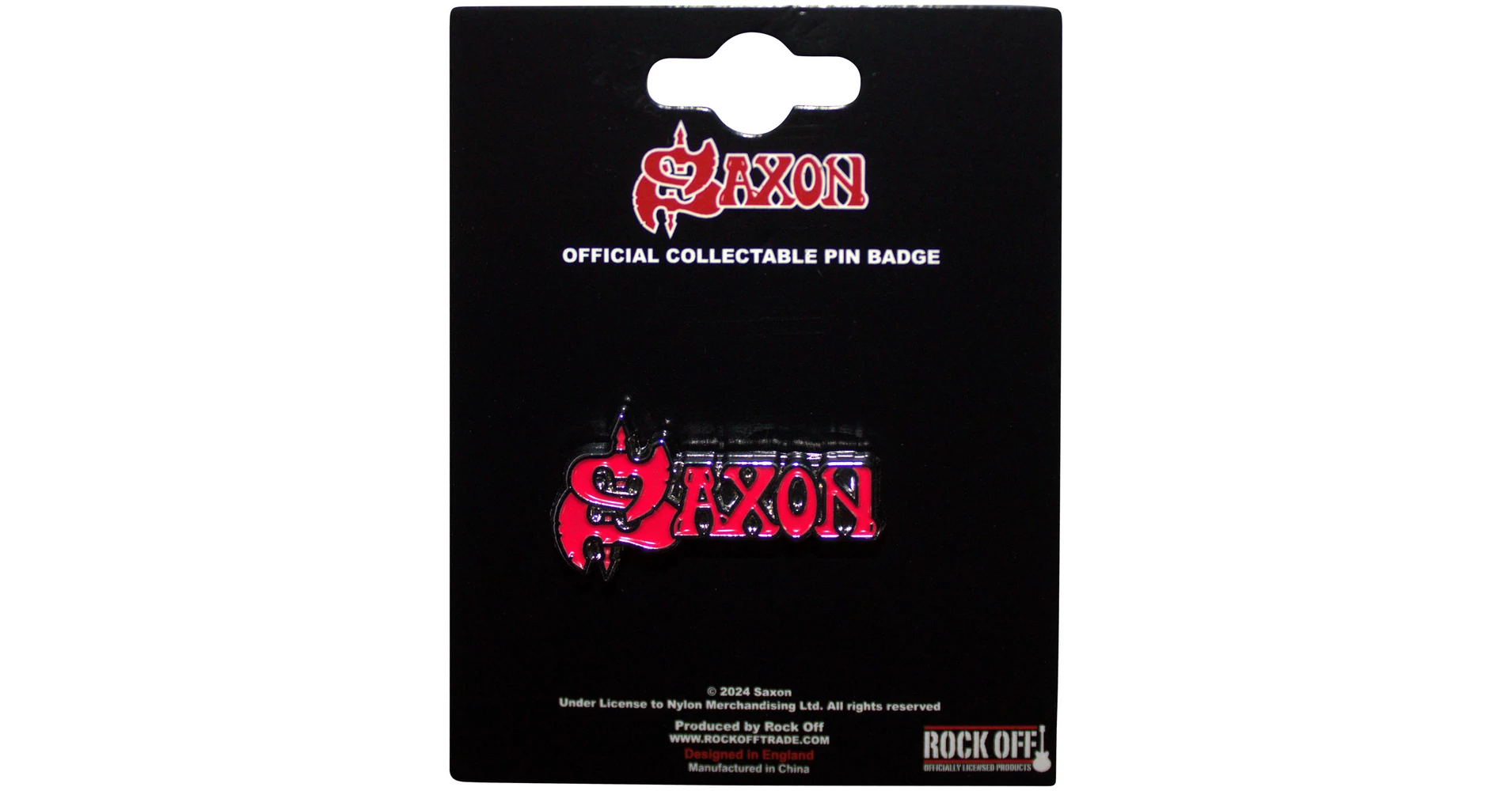 Saxon - Red Logo - Kitűző Szett - SAXPIN01 - Ragnarock