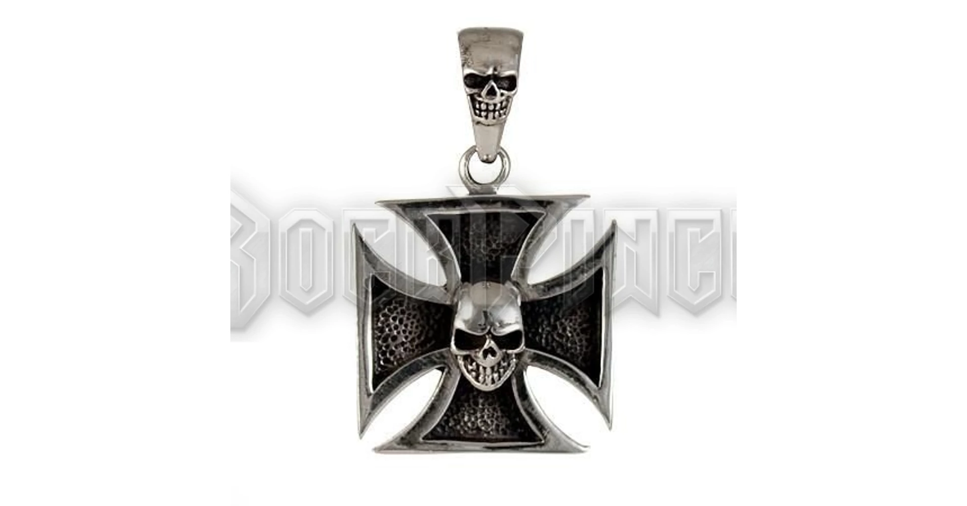 Knight Iron Cross Skull - acél medál - Ragnarock